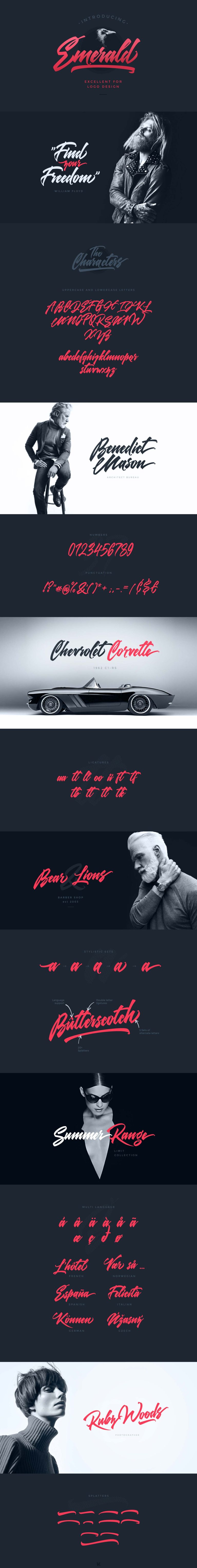 Typography: Emerald Script Font | Designing Fever Magazine